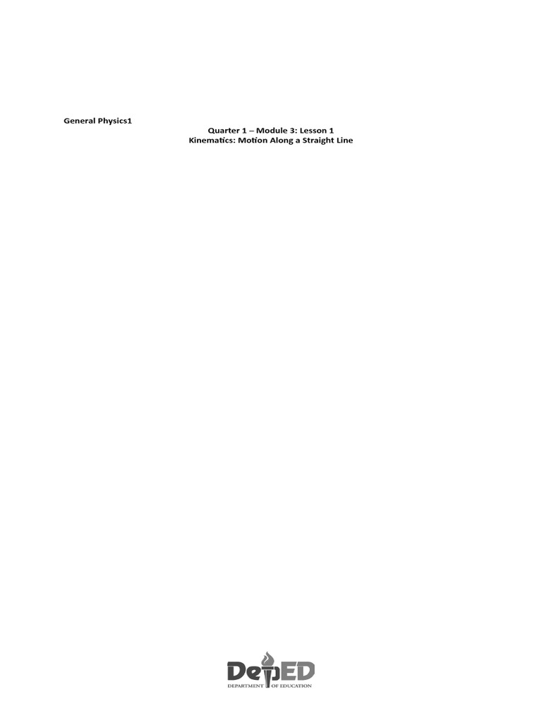 Gen Physics 1 Module Week 2 | PDF | Projectiles | Acceleration