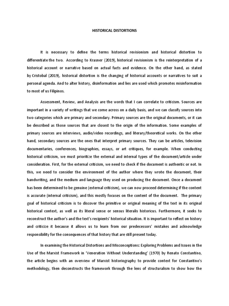 Historical Distortions | PDF | Primary Sources | Historian
