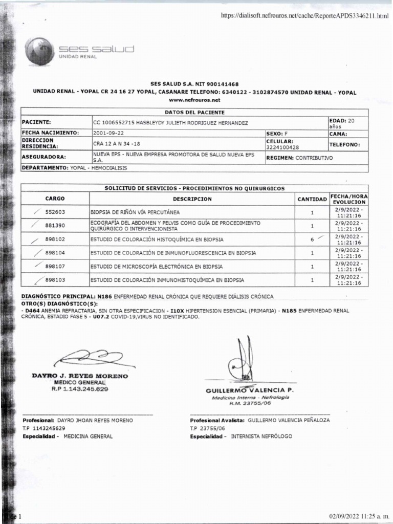Orden Medica 2 | PDF