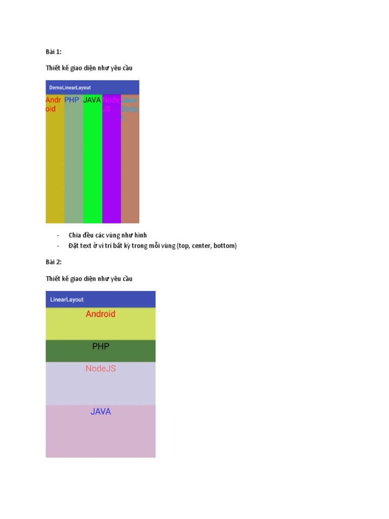 Lab01 - Thiet ke giao dien và tương tác đơn giản | PDF