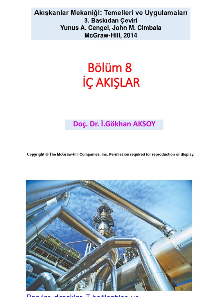 Akışkanlar Mekaniği - Temelleri Ve Uygulamaları 3. Baskıdan Çeviri ...