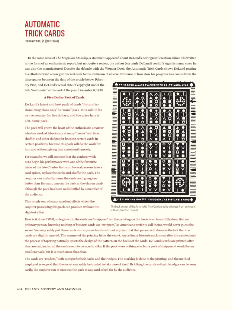Automatic Trick Cards Instructions | PDF | Playing Cards | Magic (Illusion)