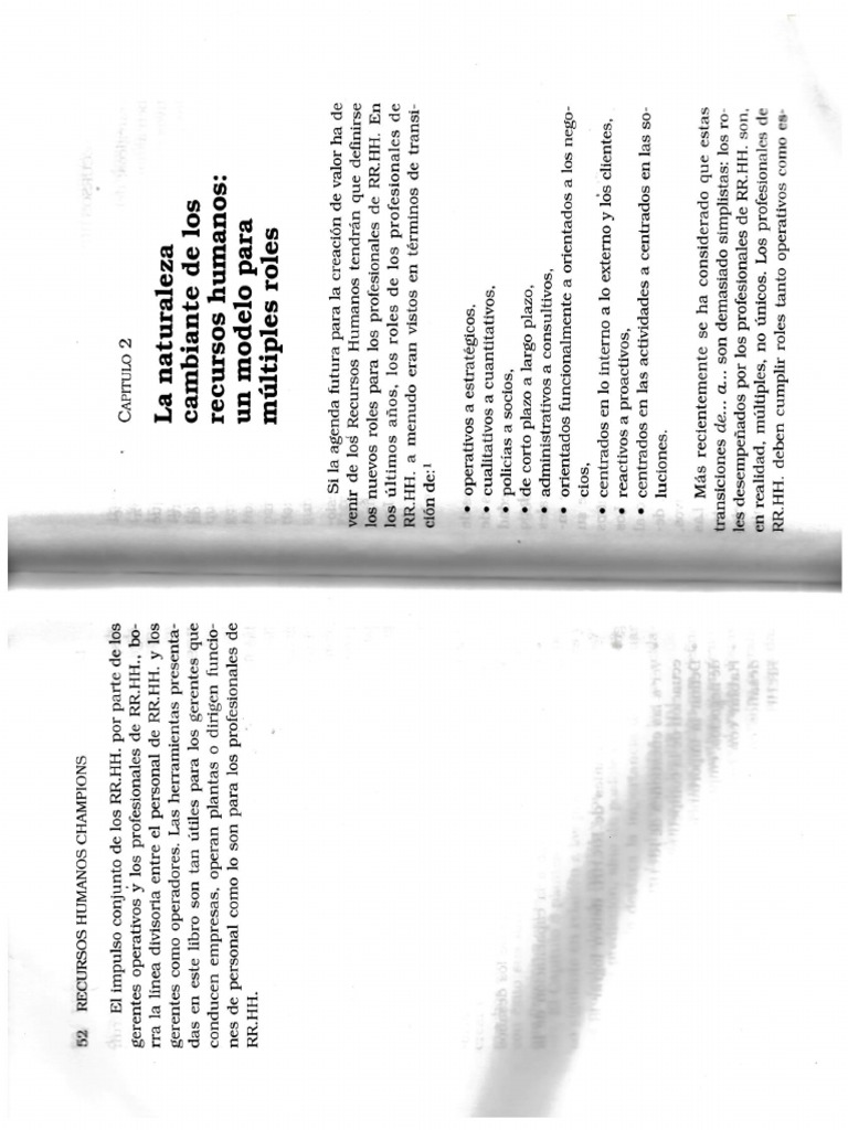 Capitulo 2 Libro Recursos Humanos Champions | PDF