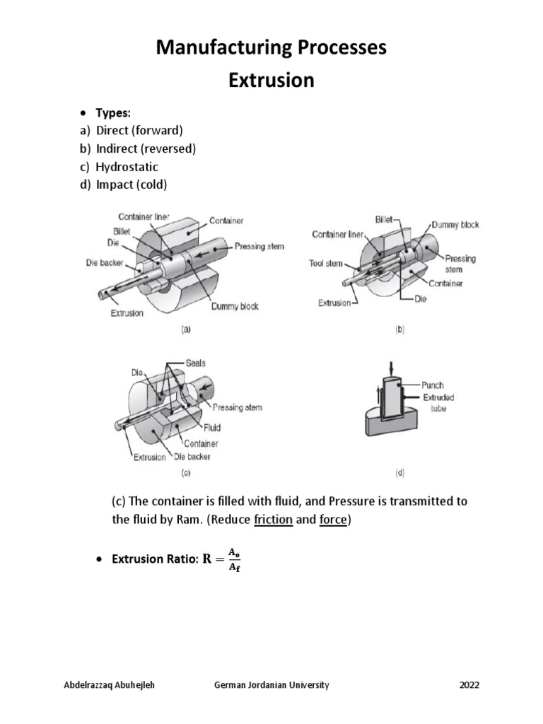 Extrusion | PDF | Extrusion | Forging