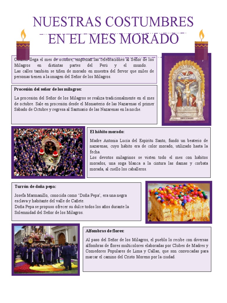 Costumbres en El Mes Morado | PDF