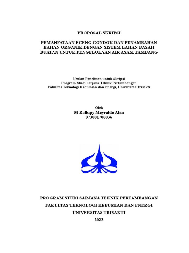 Template Proposal Skripsi 2019 | PDF