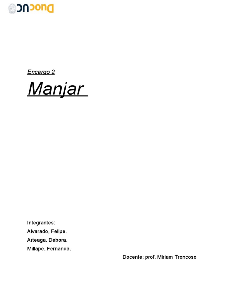 Manjar 1 | Descargar gratis PDF | Leche | Química