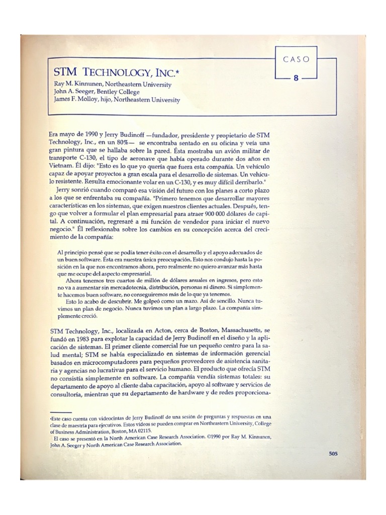 Caso 4 STM Technology, Inc | PDF