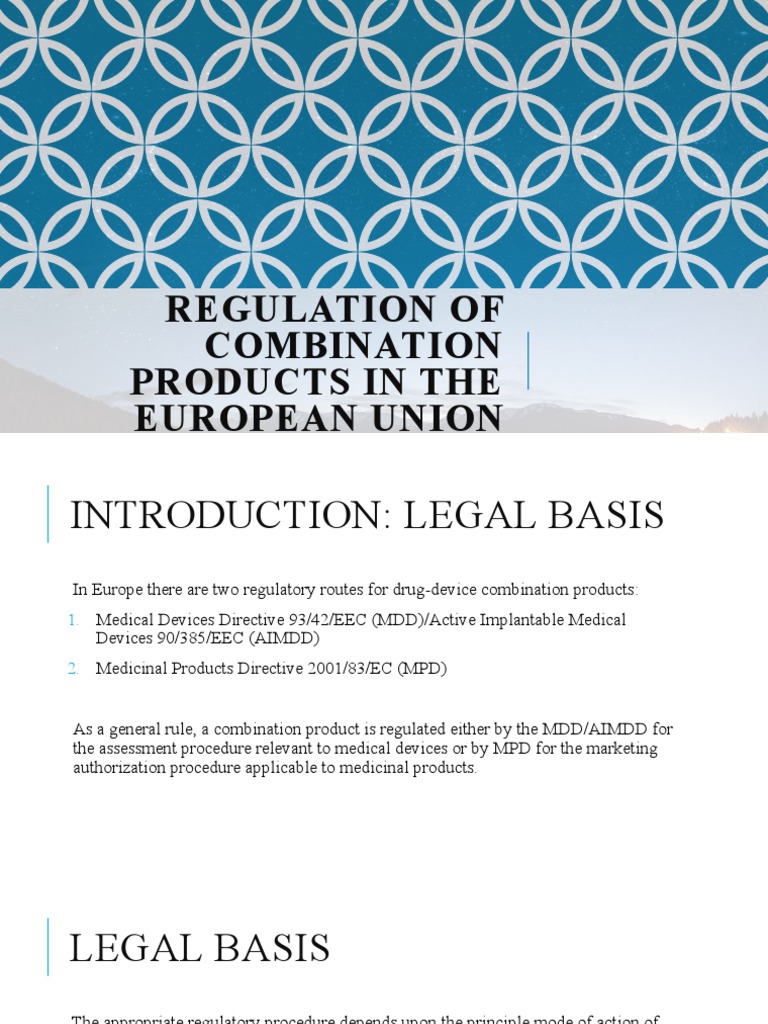 Regulation of Combination Products in The European Union | PDF ...