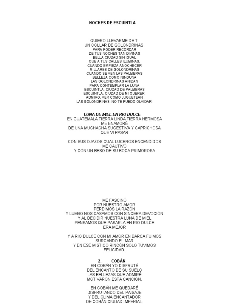 Canciones | PDF | Guatemala