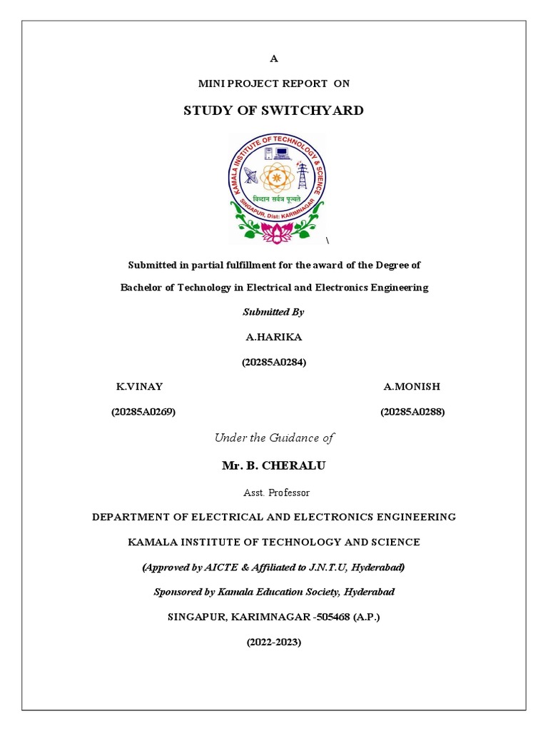 400KV SwitchYard Documentation | PDF | Electrical Substation | Transformer