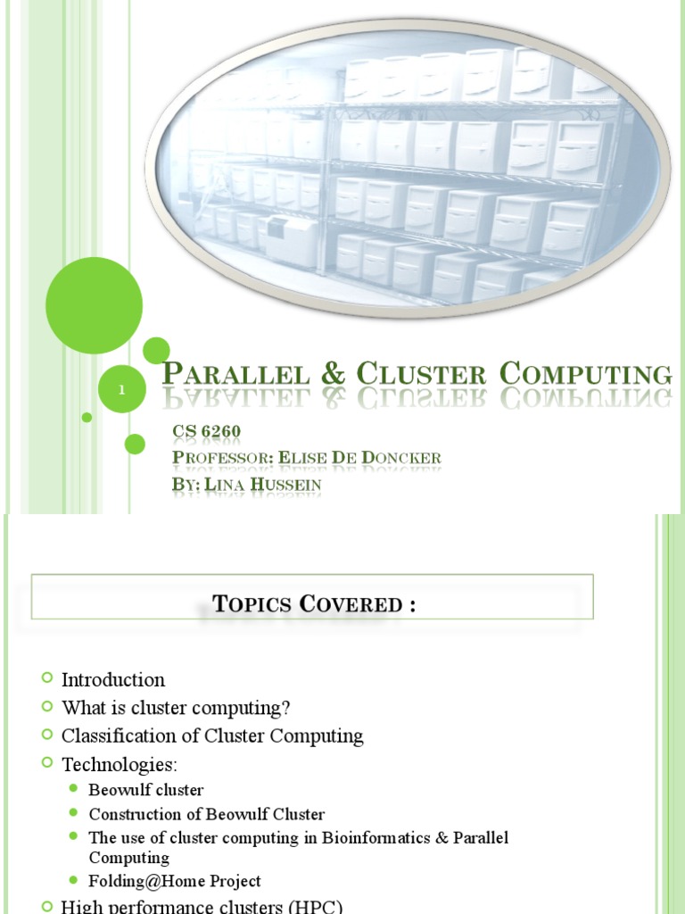 Parallel And Cluster Computing Pdf Computer Cluster Parallel Computing