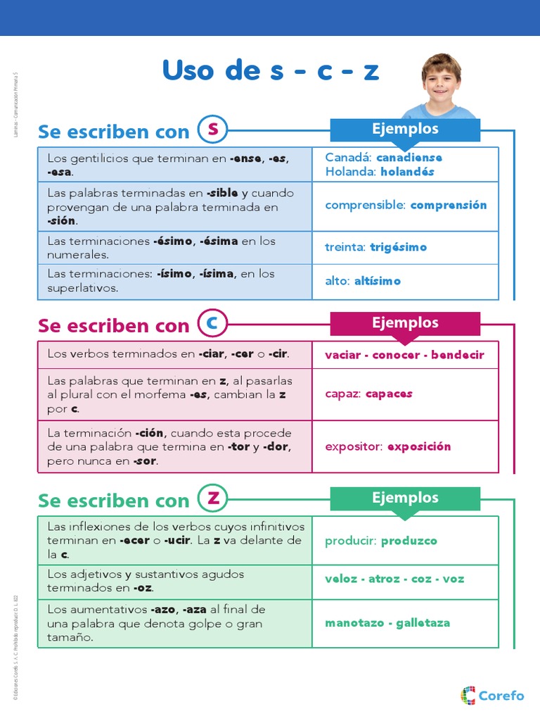 Lámina - 123-179 Uso de S - C - Z | PDF | Morfología Lingüística | Unidades Semánticas