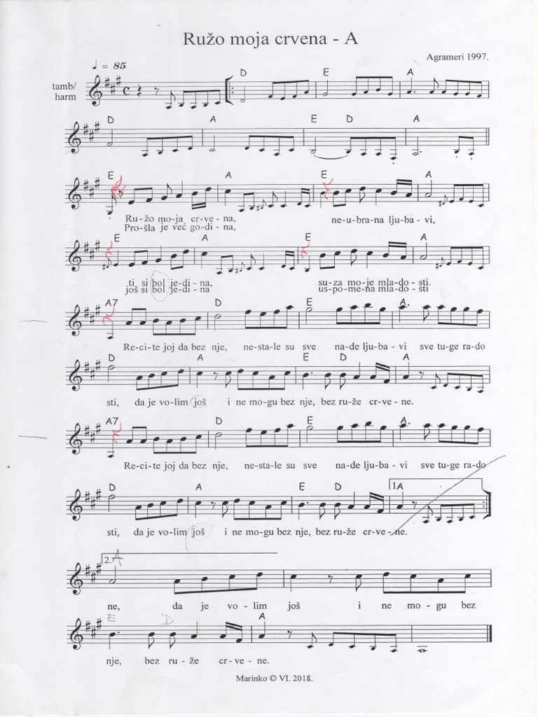 Ružo Crvena Note | PDF