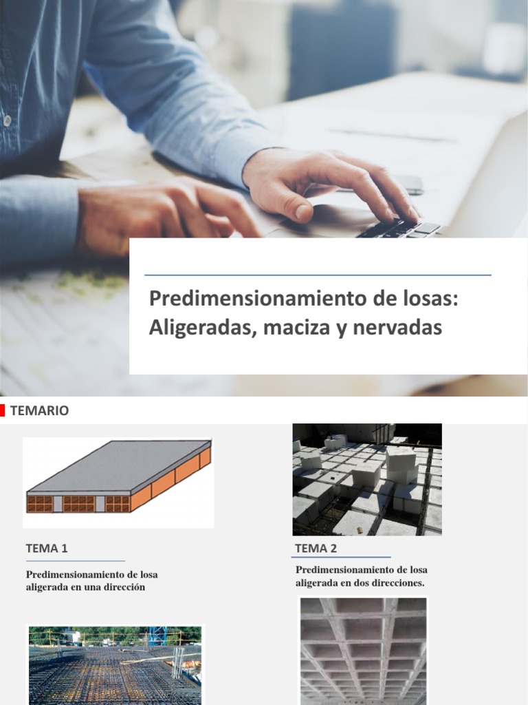 S3 A Predim. de Losas Aligeradas, Maciza y Nervadas | PDF | Hormigón | Poliestireno