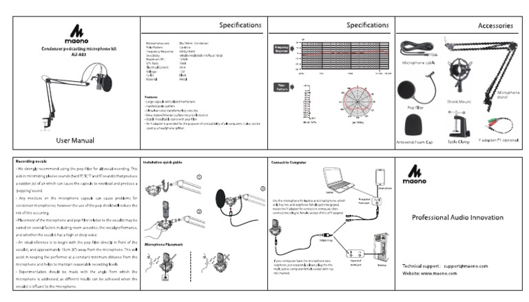 Maono AU-A03 User Manual | PDF
