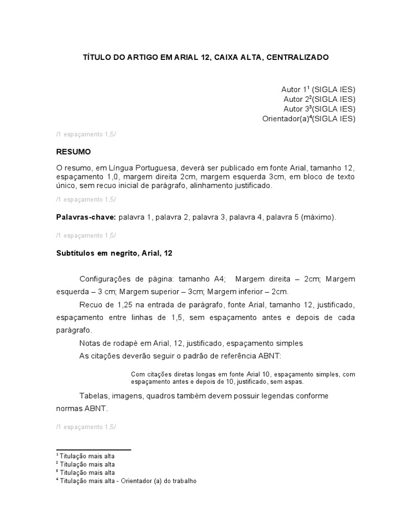 Template Do Artigo | PDF