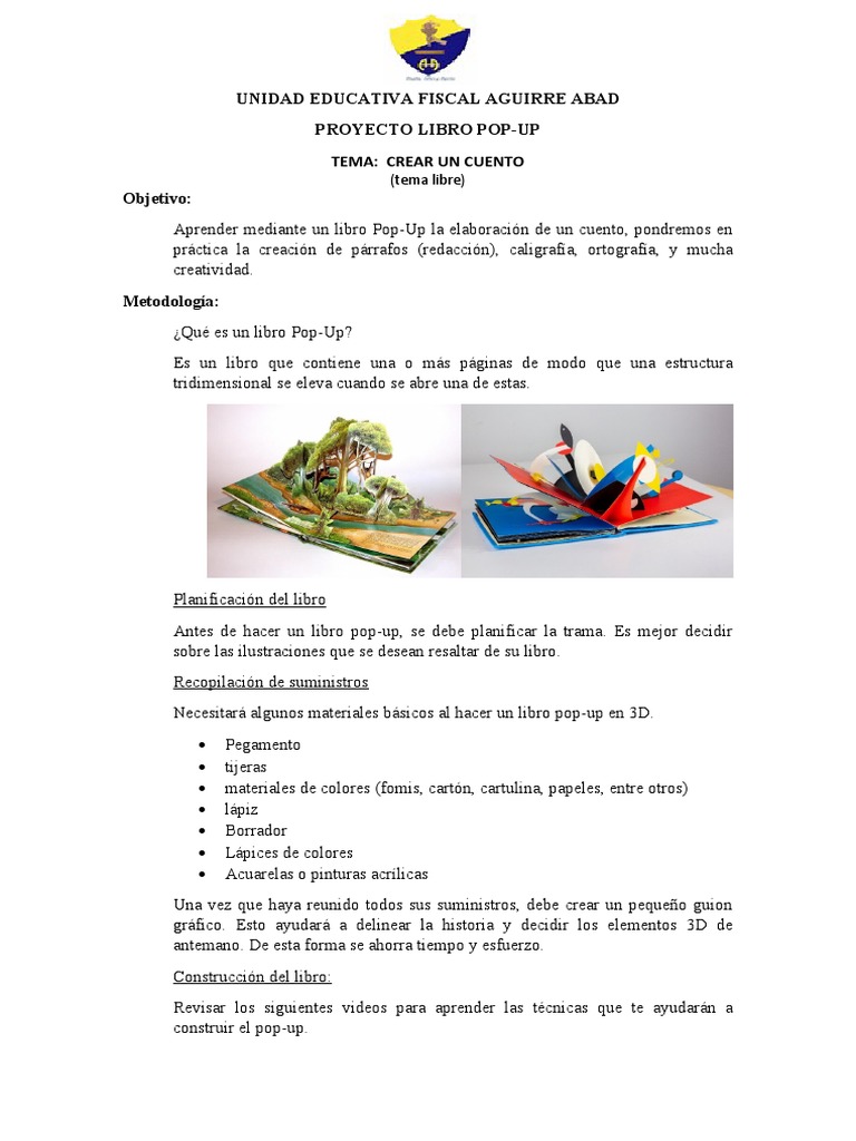 Proyecto Pop-Up | PDF