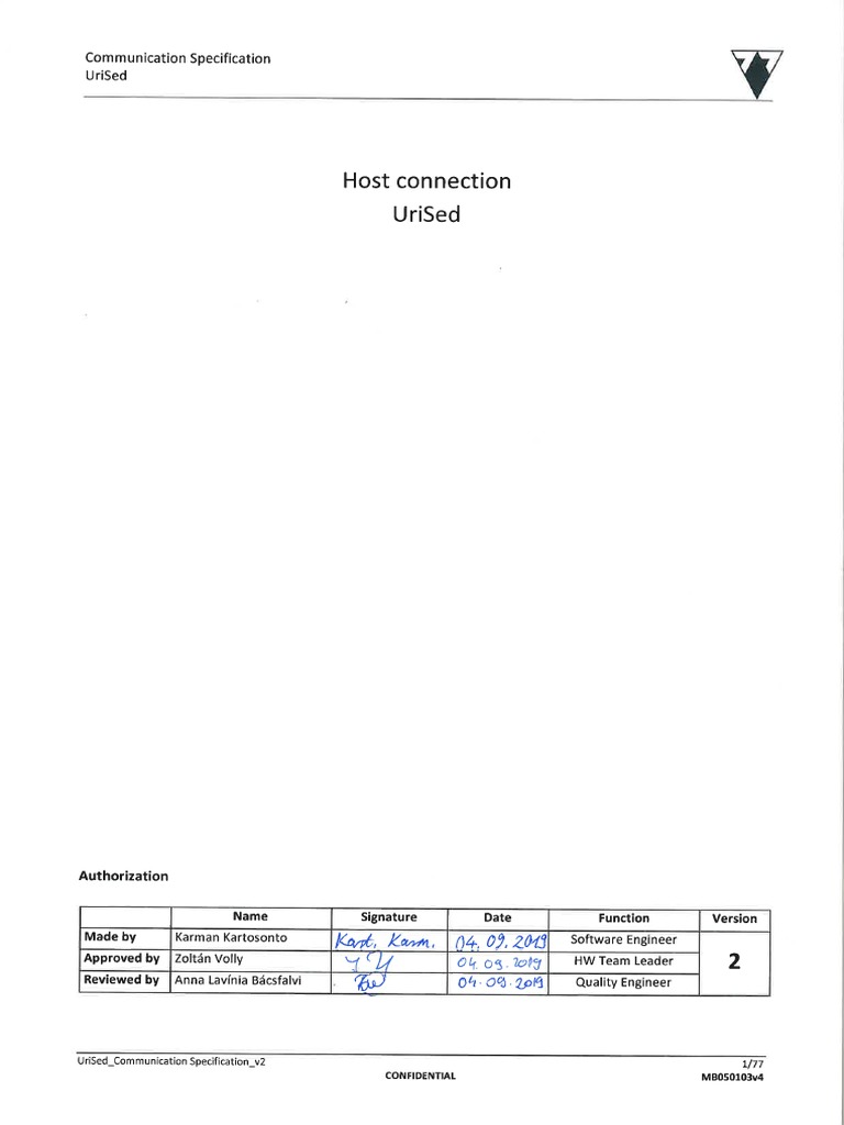 UriSed - Communication Specification - v2 | PDF | Transmission Control ...