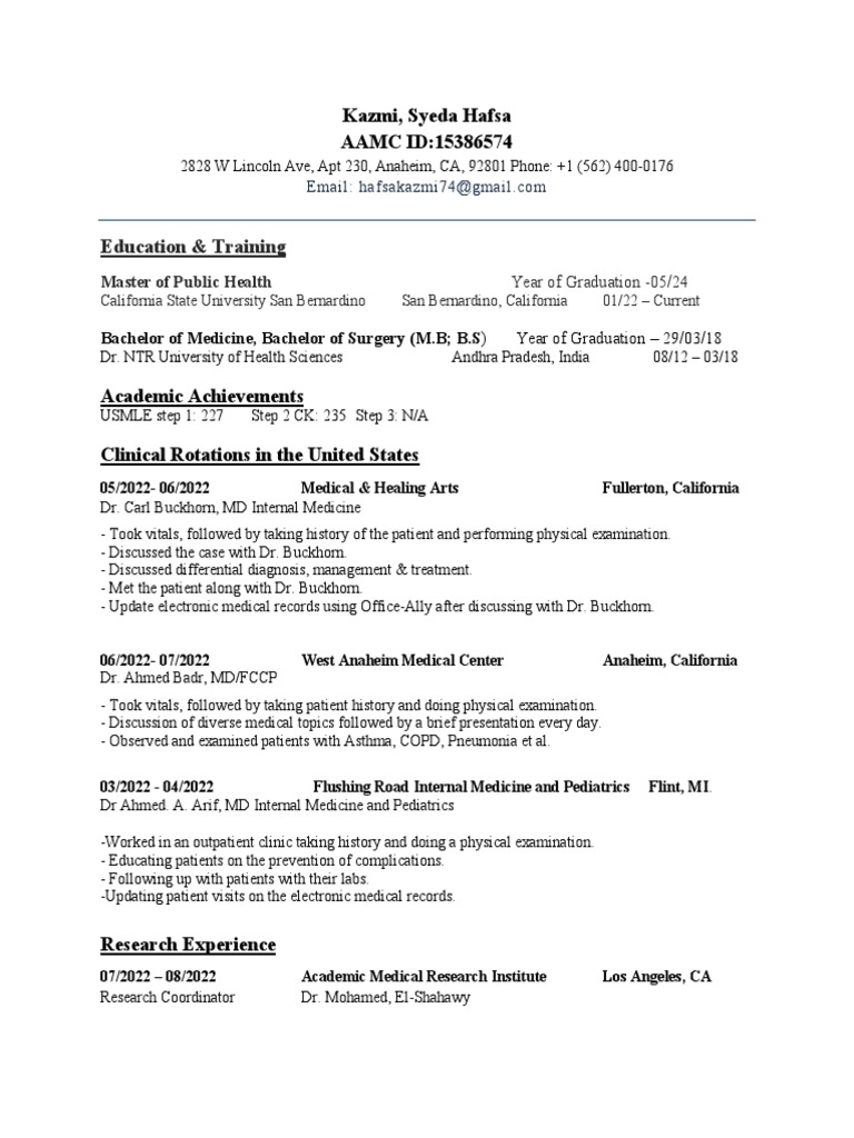 Non Eras CV Kazmi Final 1 | PDF | Systematic Review | Medicine