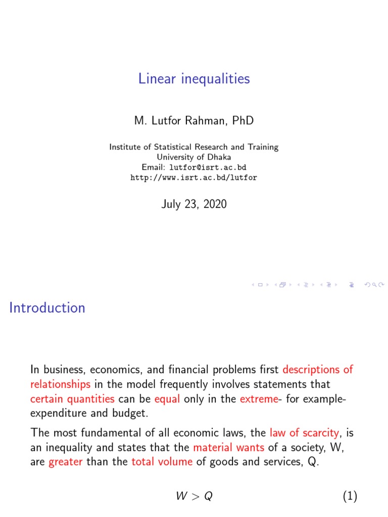 Ch2 Linear Inequalities | PDF | Linear Programming | Mathematical ... Ch2 Linear Inequalities | PDF | Linear Programming | Mathematical ...