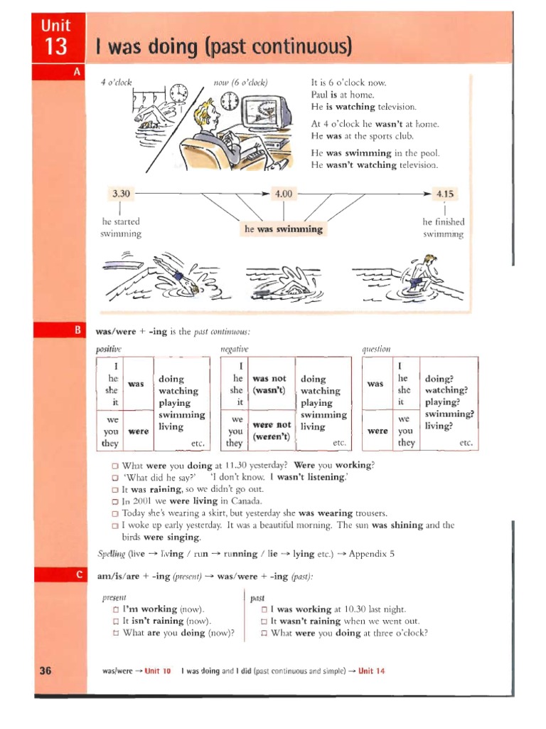 Past Continuous and Past Simple | PDF