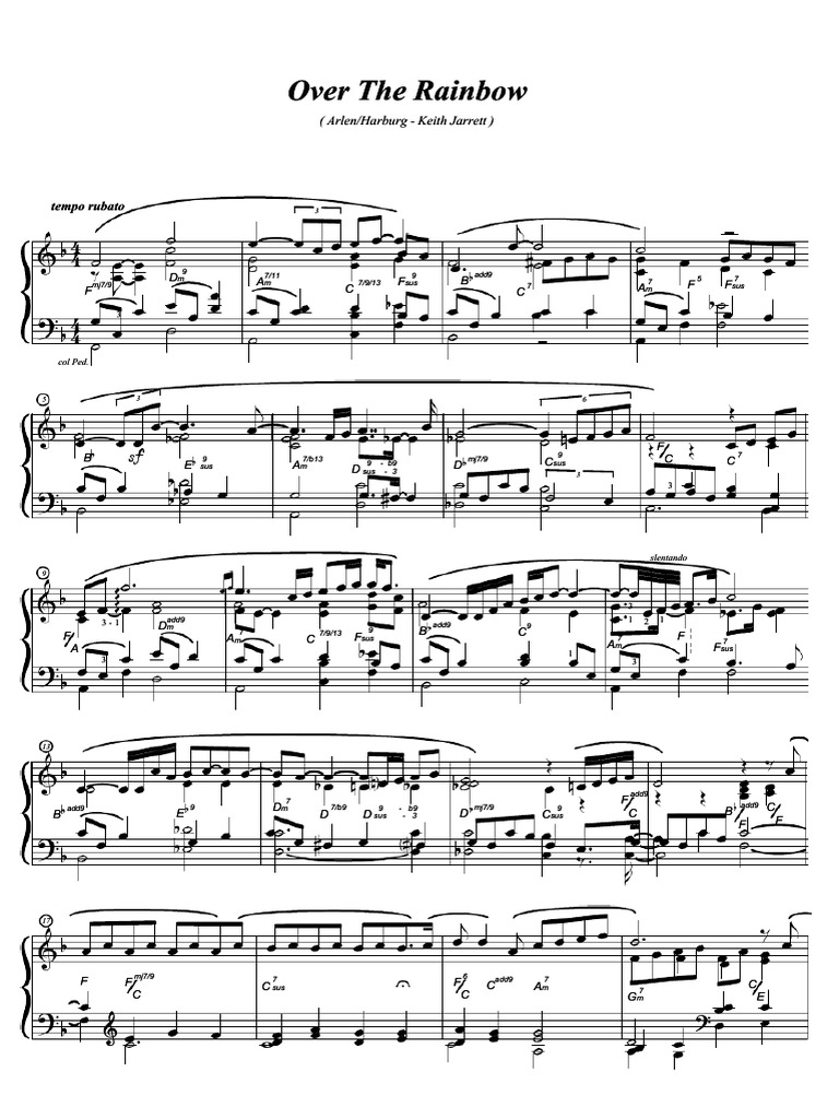 Keith Jarrett Somewhere Over The Rainbow | PDF