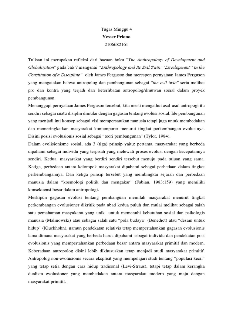Tugas Minggu 4 Yesser Priono | PDF | Ilmu Sosial