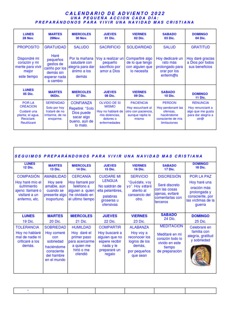Calendario de Adviento2022 | PDF