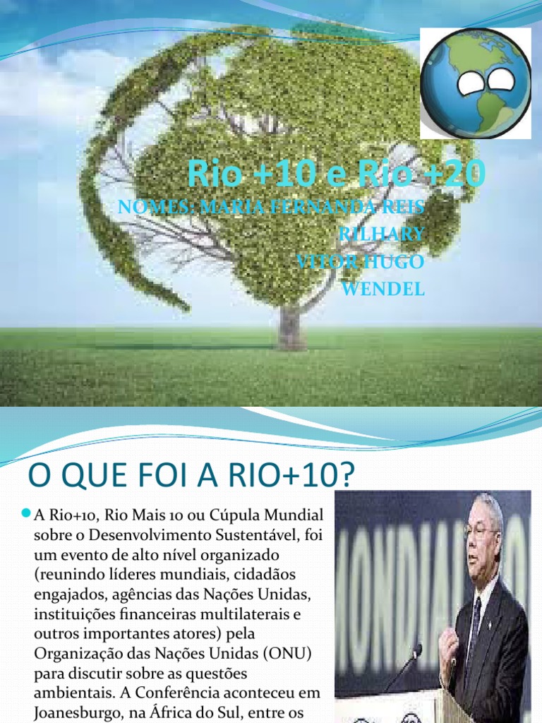 Trabalho Rio +10 e Rio +20 | PDF