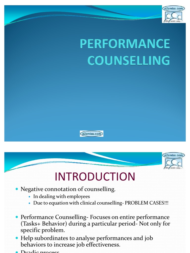 Performance Counseling Overview | PDF