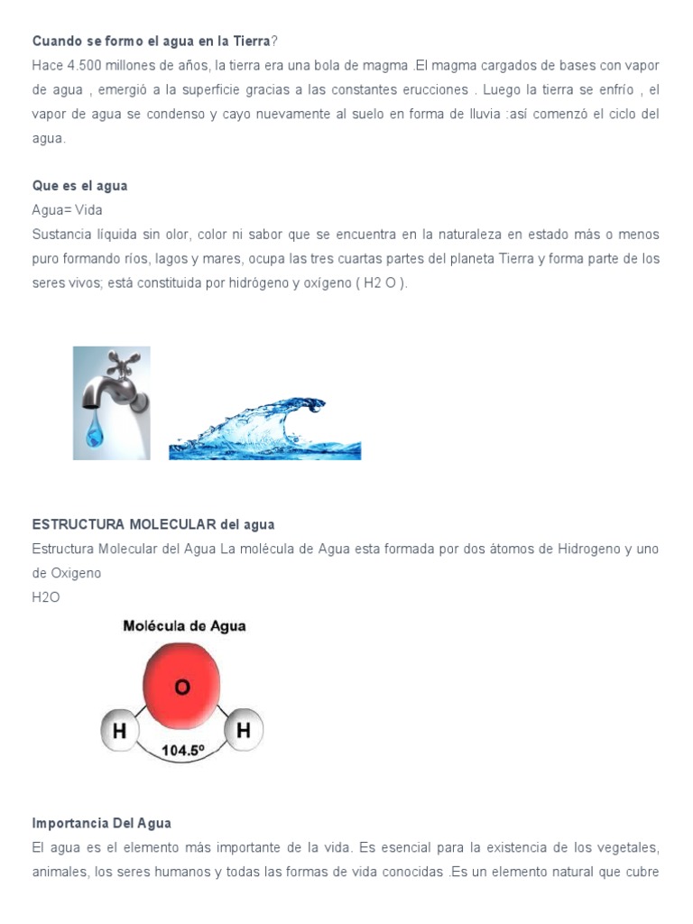 Todo Sobre El Agua | PDF | Agua | Propiedades del agua
