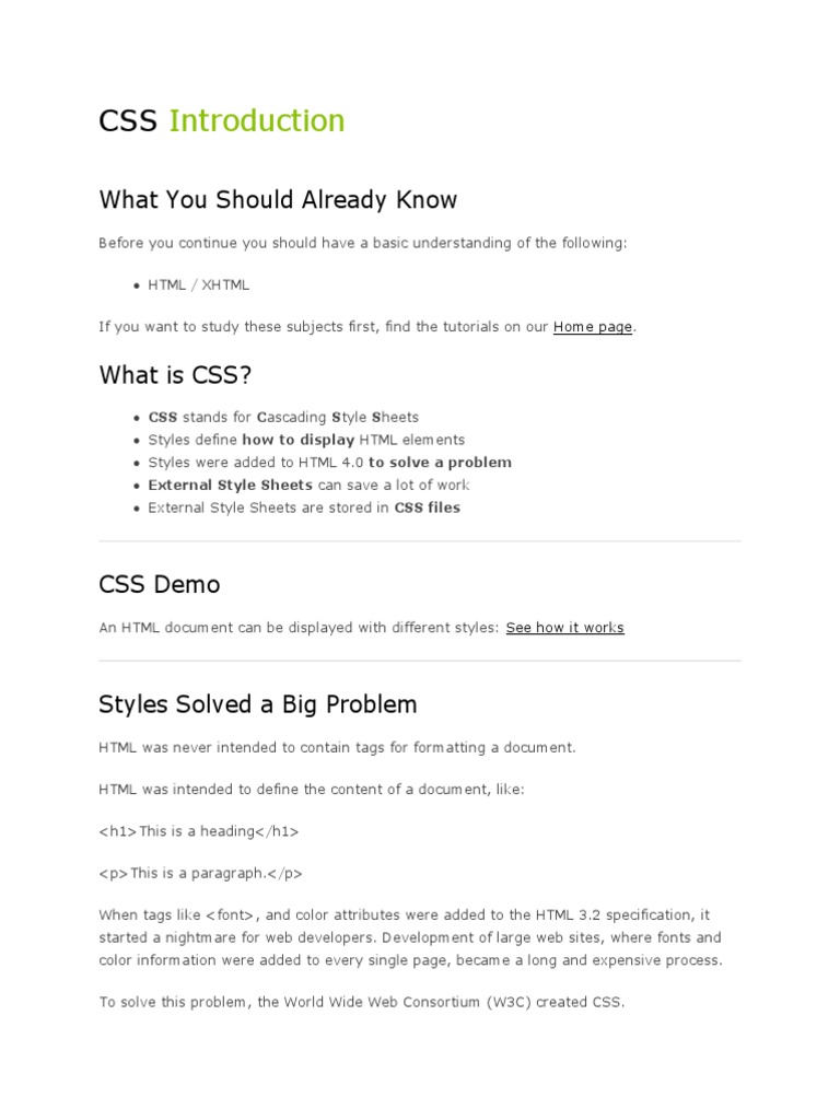 CSS Introduction | PDF