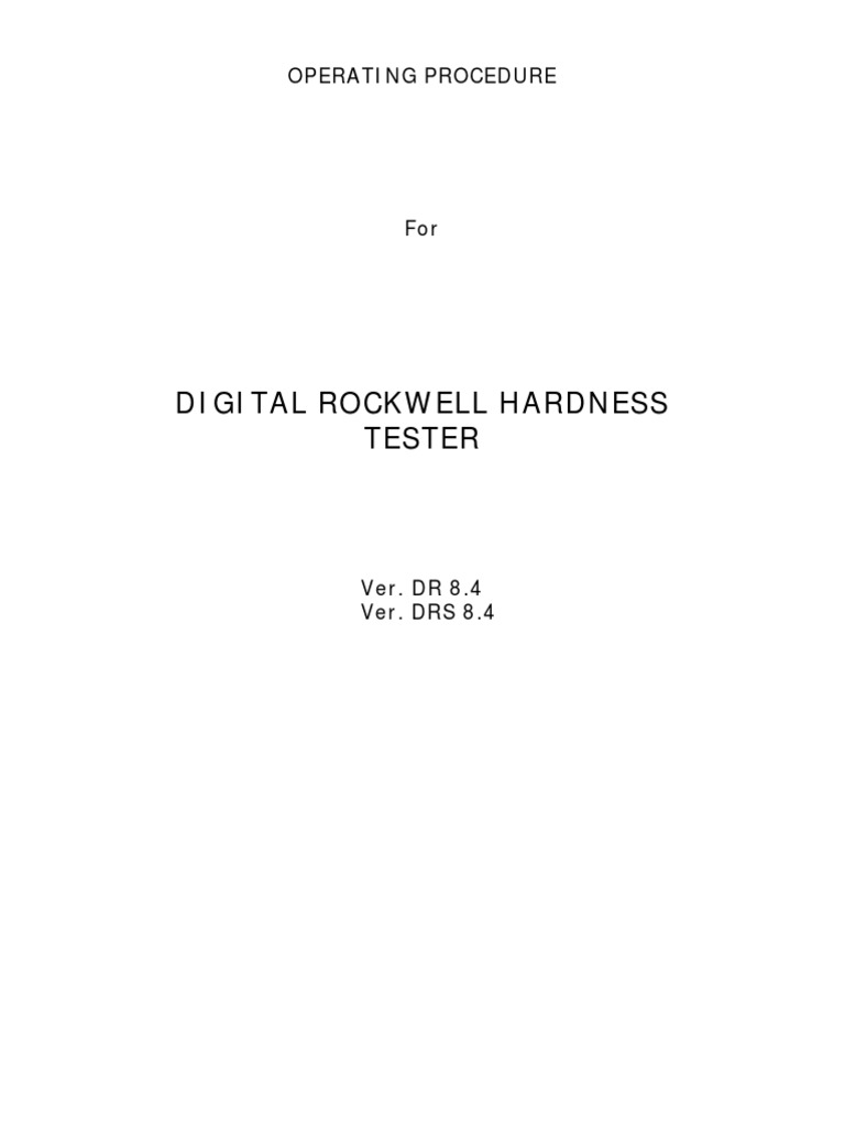 OPERATING PROCEDURE DRS - Ver8 - 4 | PDF | Computer Engineering | Electronics