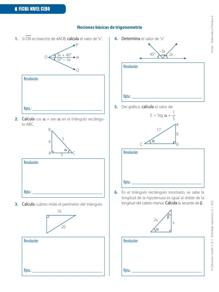 F0 - Nociones Básicas de Trigonometría | PDF