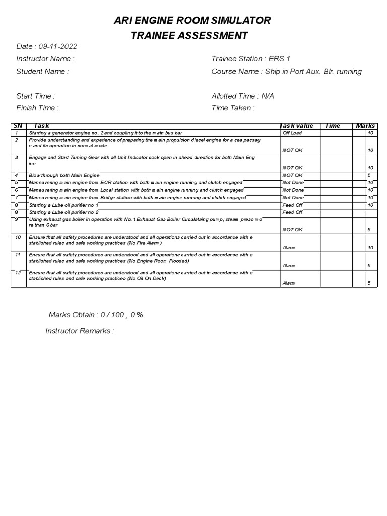 Ship in Port With Aux. Blr. Running | PDF