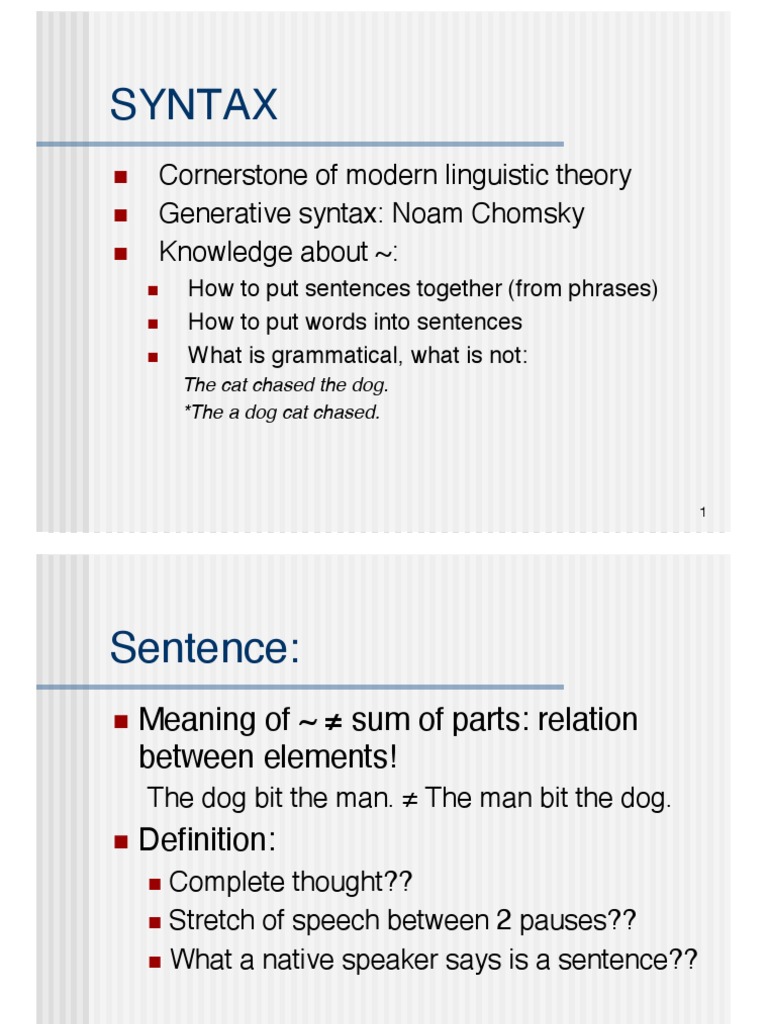 Intro 7 Syntax | PDF Intro 7 Syntax | PDF