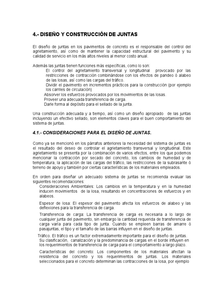 4 Diseno y Construccion de Juntas | PDF | Hormigón | Agua