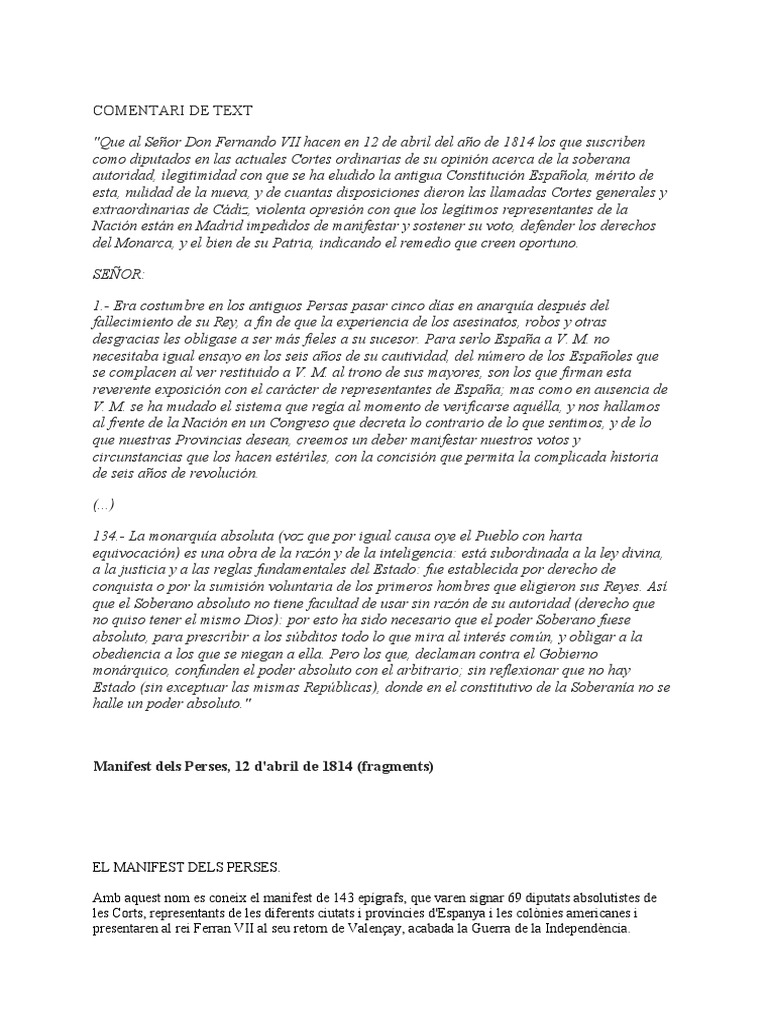 Comentari de Text | PDF