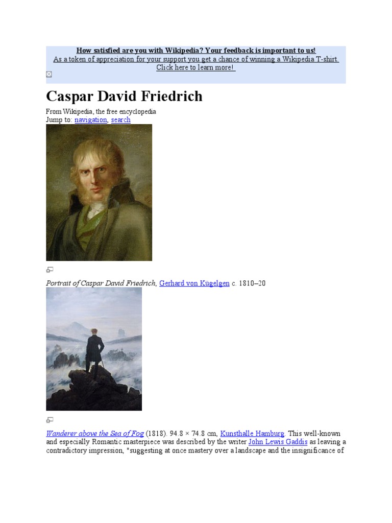 Caspar David Friedrich | PDF | Paintings | Arts (General)