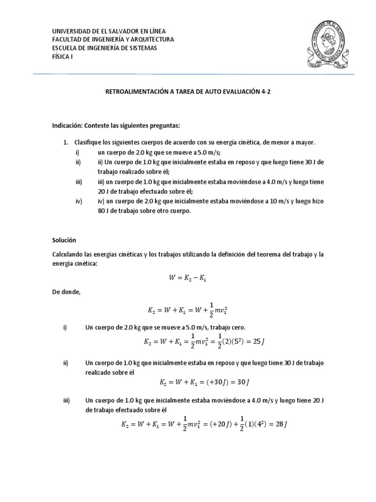 Retroalimentaci N A Tarea de AutoEvaluaci N 4 2 FIR115 2019 PDF | PDF | Física | Cantidades fisicas