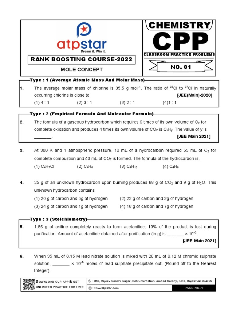 CPP 20220411175754709142 | PDF | Atomic Orbital | Mole (Unit)