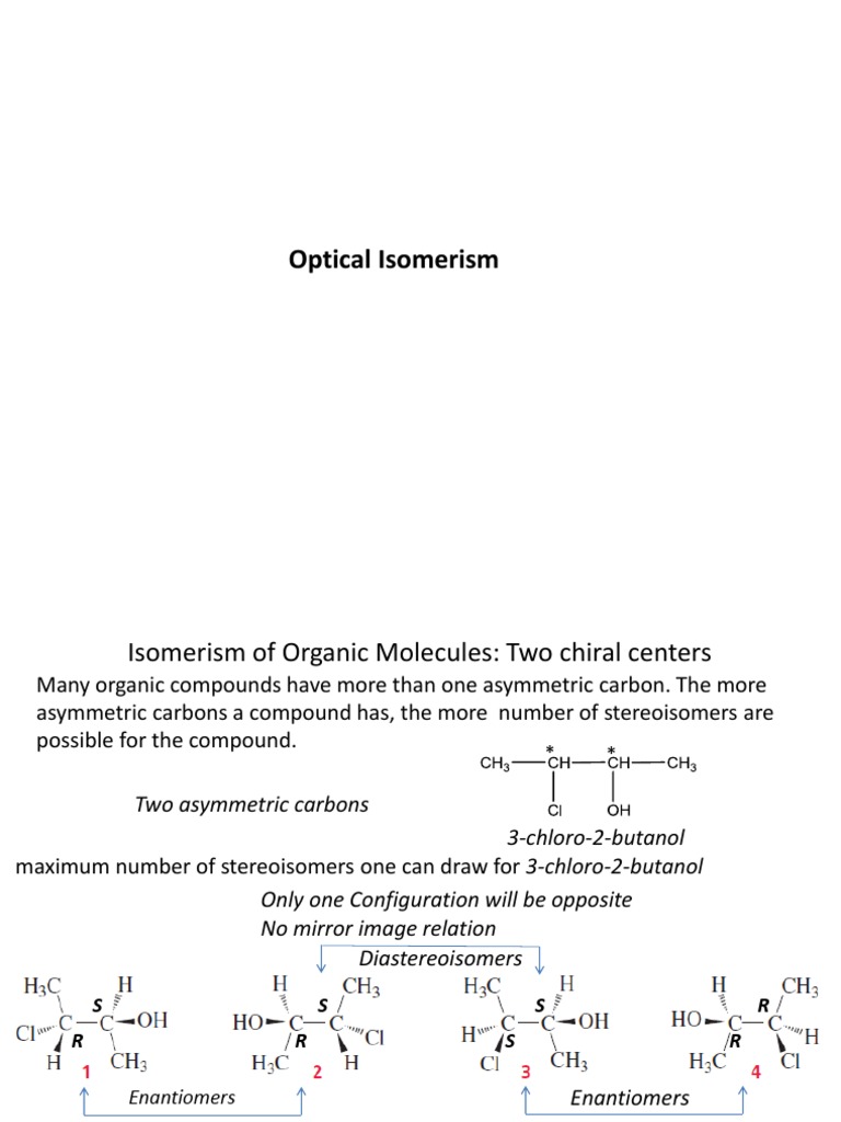 Organic Chemistry - Optical Isomerism | PDF