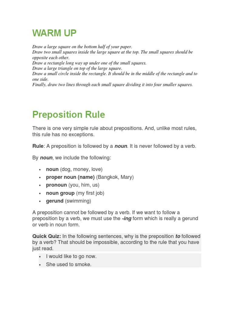 Common Prepositions Mistakes by Spanish Speakers | PDF | Verb ...