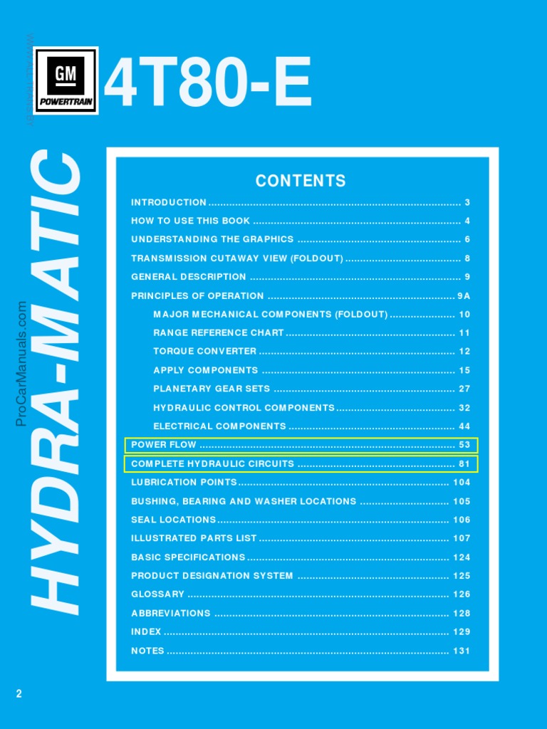 Hydra Matic 4T80 E Automatic Transmission Repair Manual | PDF