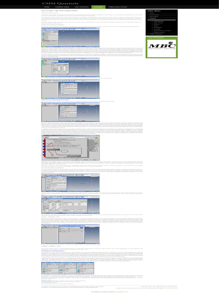 Calypso 124 True Position With Zeiss Calypso Part 1 | PDF