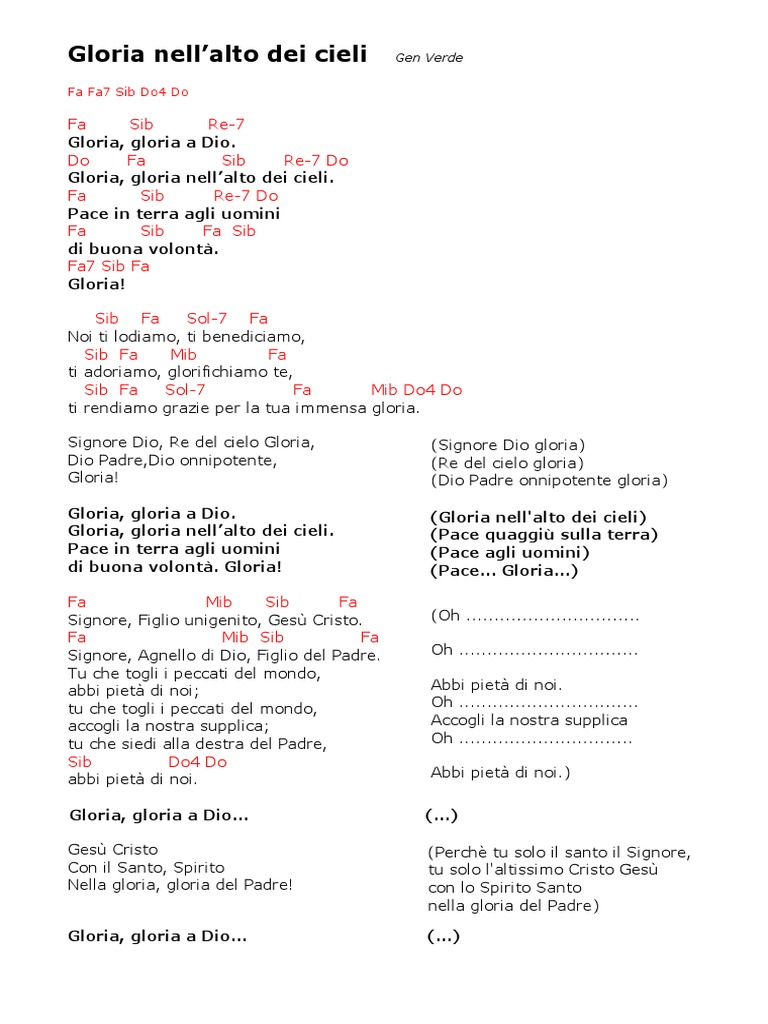 Gloria Gen Verde 1 | PDF