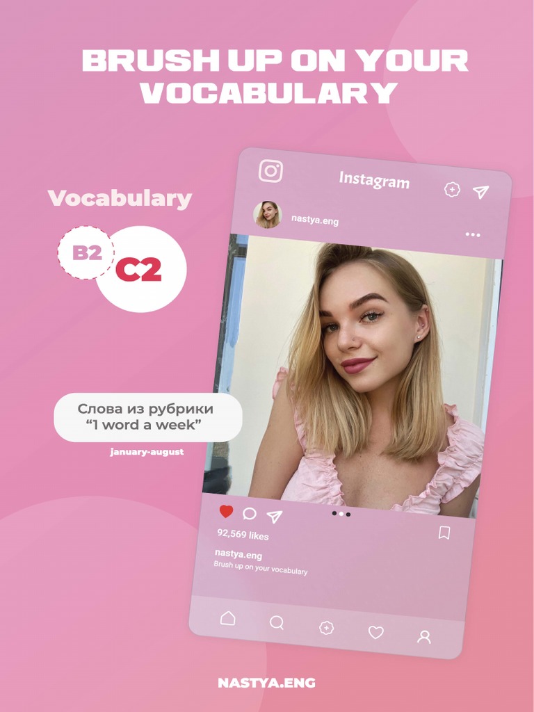 Workbook August Brush Up On Your Vocabulary Nastya - Eng | PDF
