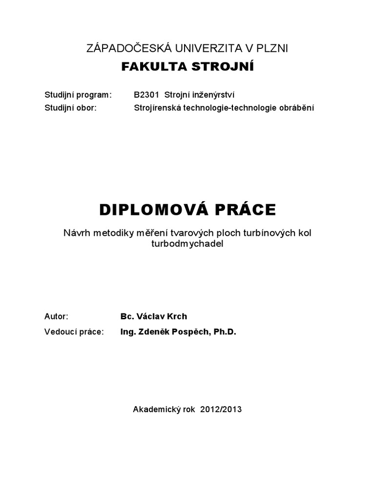Diplomova Prace - Vaclav KRCH | PDF