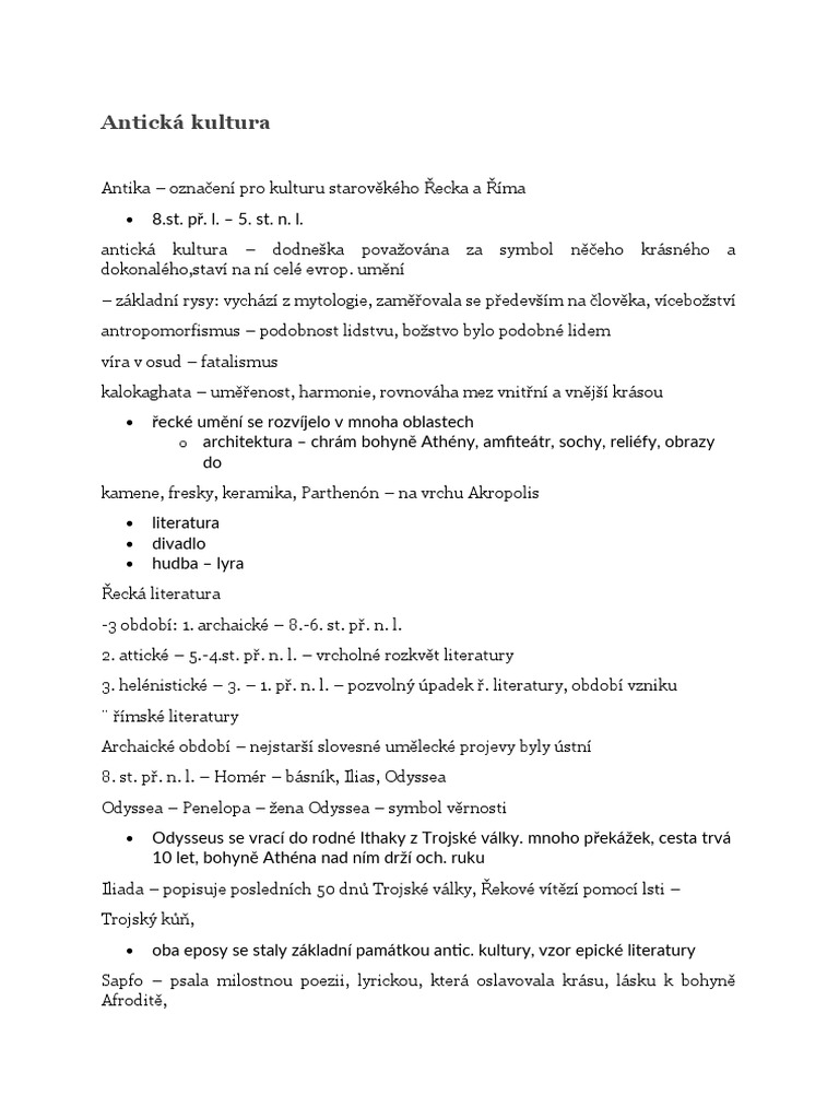 Antická Kultura | PDF